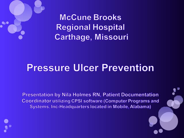 Pressure ulcer presentation3 | PPT