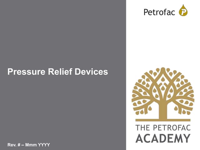Pressure Relief valve sizing and design | PPTX