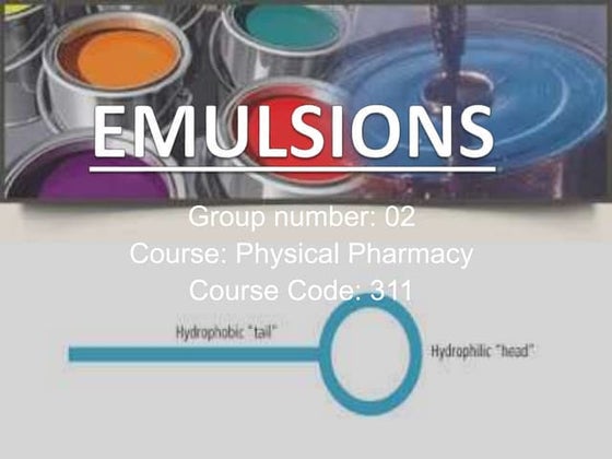 Theories of emulsions | PPTX | Chemistry | Science