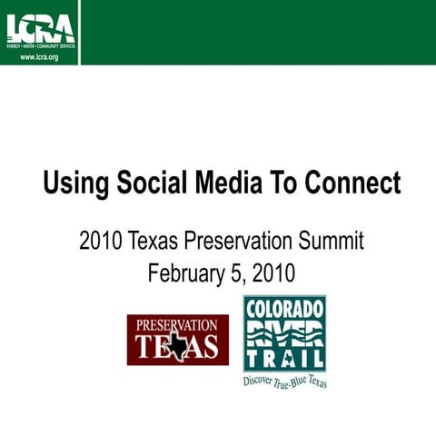 Preservation Texas Social Media Roundtable Feb2010 | PPT