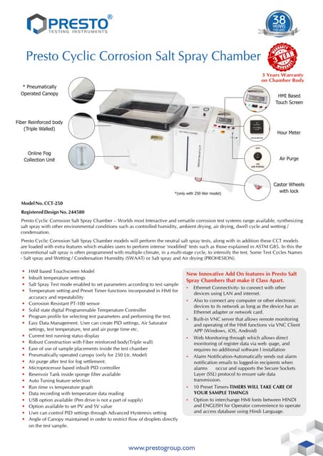 Humidity chamber working principle and Specification | PDF