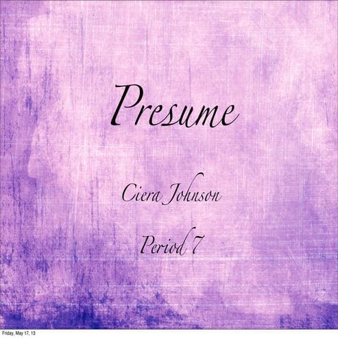 Presume | PDF