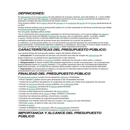 Cuadro Comparativo Presupuesto Publico Y Privado