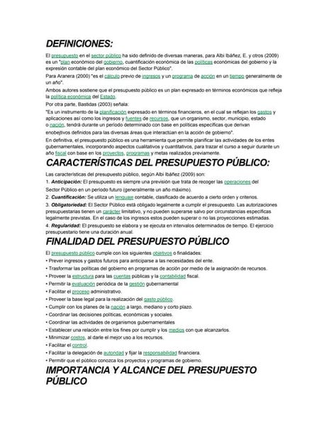 Cuadro Comparativo Presupuesto Publico Y Privado