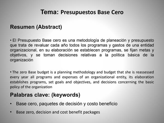 Presupuestos Base Cero Pptx