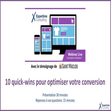 10 quick-wins pour optimiser votre conversion et taux de transformation | PPTX