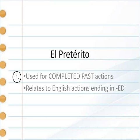 Preterite tense | PPTX