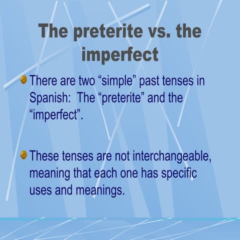 Preterite vs. imperfect | PPT