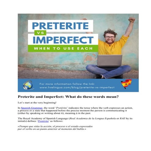 Preterite vs Imperfect In Spanish | PDF