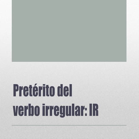 7 verbo ir (to go) | PPT