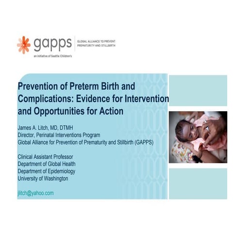 Preterm Birth Interventions_James Litch_10.16.13
