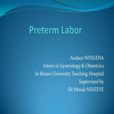 Preterm labour | PPTX