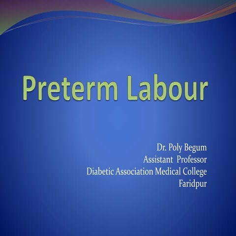Preterm labour | PPTX