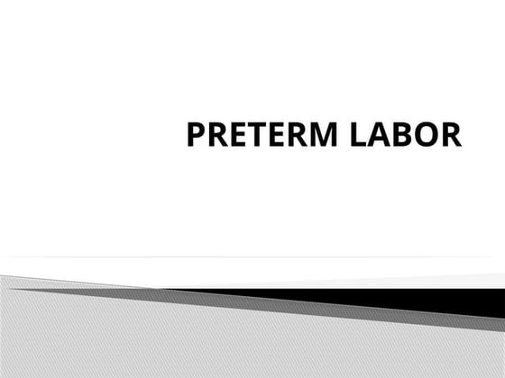 Management Of Preterm Labor Pptx Pregnancy Reproductive Health