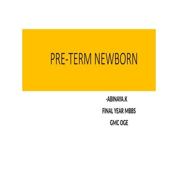 Preterm newborn ppt preterm newborn ppt. | PPTX