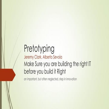 Pretotyping - Ayla Matalon | PDF