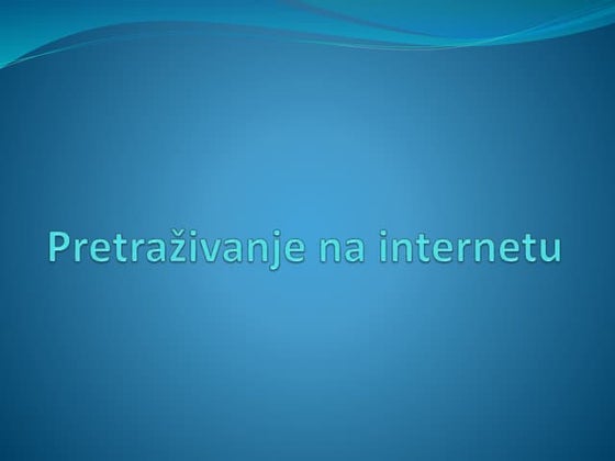 Pretrazivanje na internetu 01 | PDF