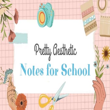 PPT Template - Pretty Aesthetic Notes for School | PPTX