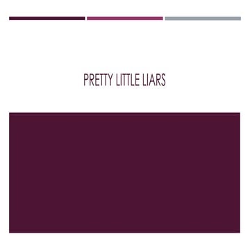 PRETTY LITTLE LIARS | PPTX