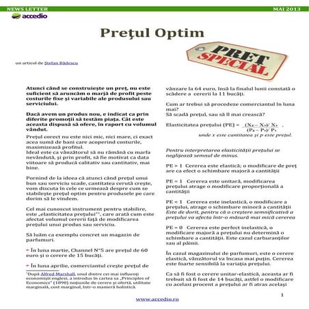 Pretul optim | PDF
