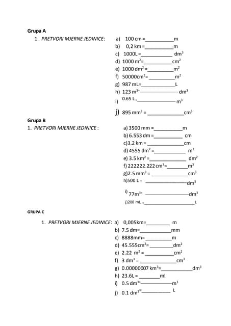 Pridjevi - zadaci | PDF