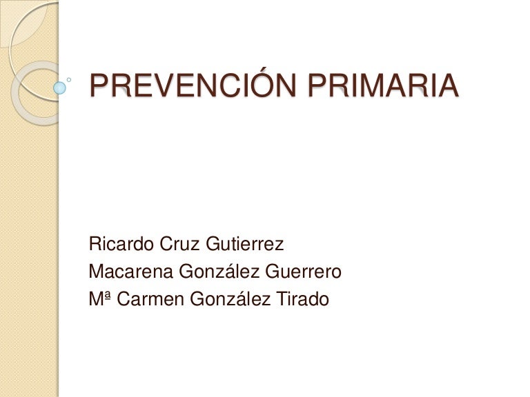 Prevención primaria
