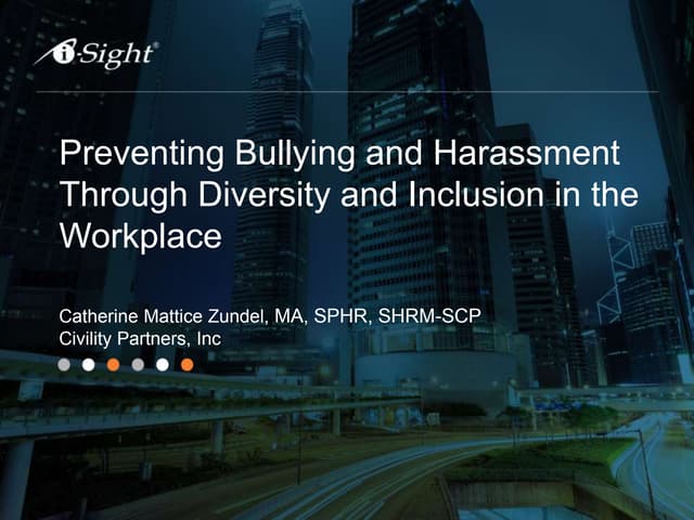 Preventing Bullying And Harassment Through Diversity And Inclusion In