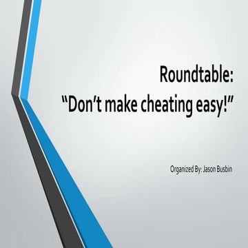 Preventing cheating | PPTX