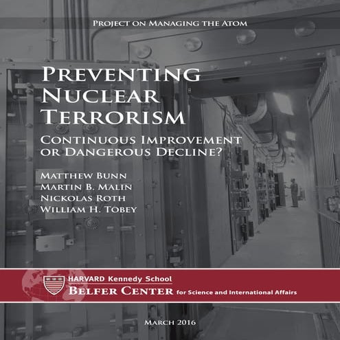 Harvard University Preventing nuclear terrorism | PDF