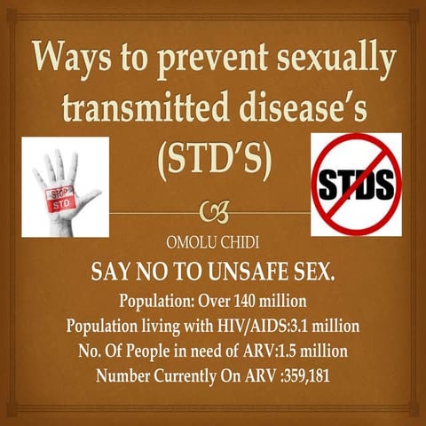 Ways to prevent Sexually transmitted Diseases | PPTX