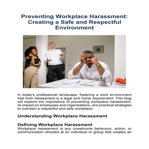 Preventing Workplace Harassment - Creating a Safe and Respectful ...