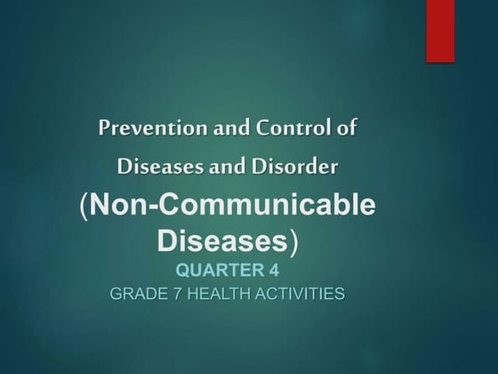 Grade 7 - Diseases (Communicable and Non-communicable Diseases) part 1 ...