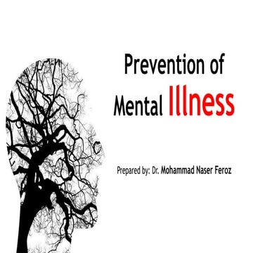 Prevention and promotion of mental illness | PPTX
