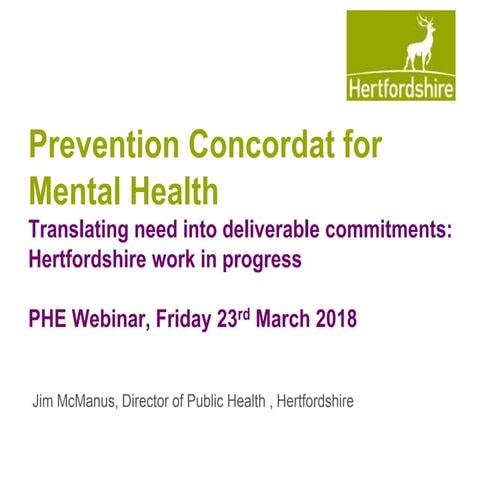 Prevention Concordat Public Mental Health | PPTX