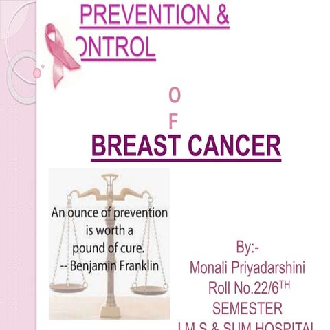 Prevention & Control of BREAST CANCER | PPTX