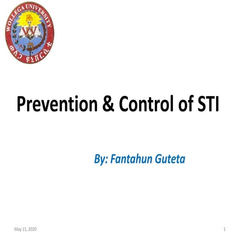 Prevention & control of STI | PDF