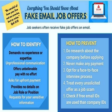 Prevention from scams during job search | PPTX