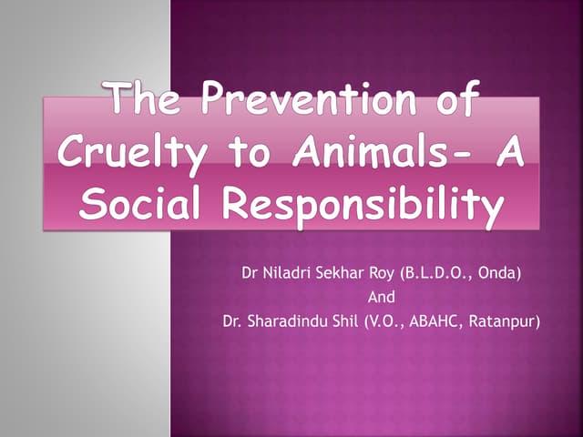 Animal welfare | PPTX