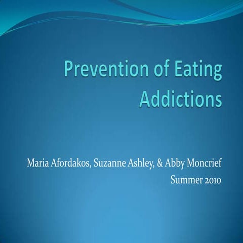 Prevention of eating addictions | PPTX