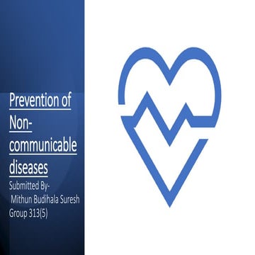 Prevention of non communicable diseases .pptx