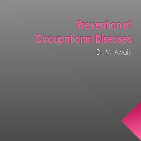 Prevention of occupational diseases | PPT