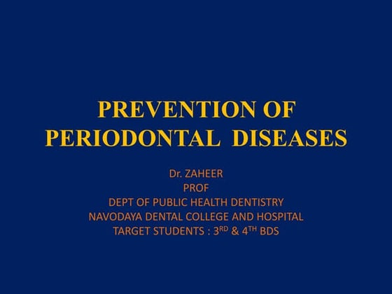 Principles of preventive dentistry | PPT