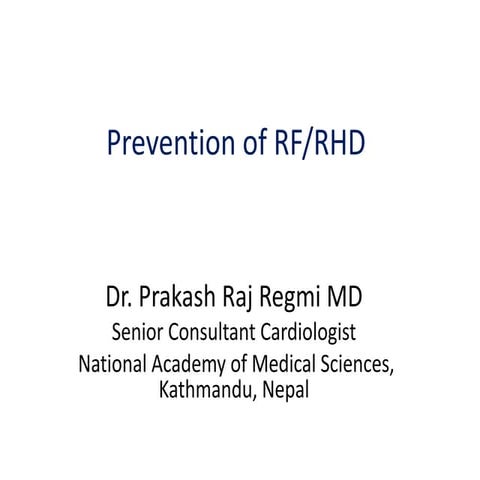 Prevention of RF/RHD | PPTX