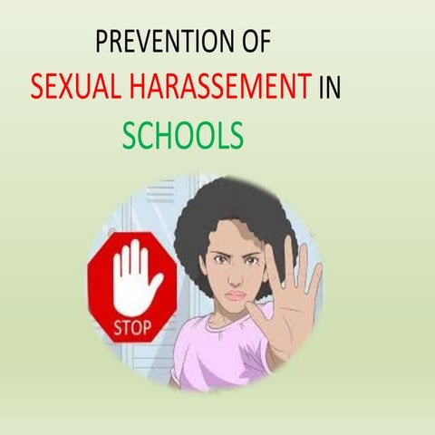Prevention of sexual harassement in school | PPTX