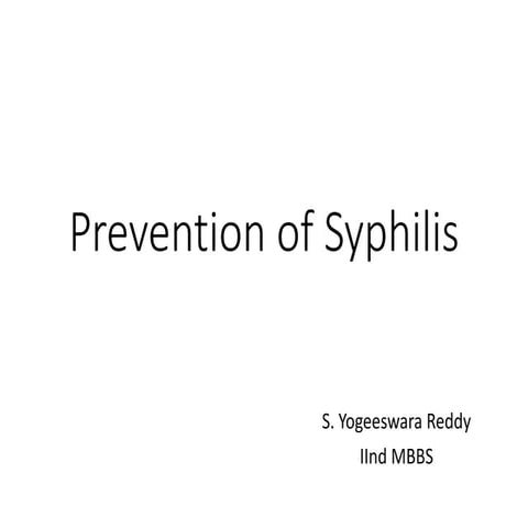 Prevention of syphilis microbiology | PPT