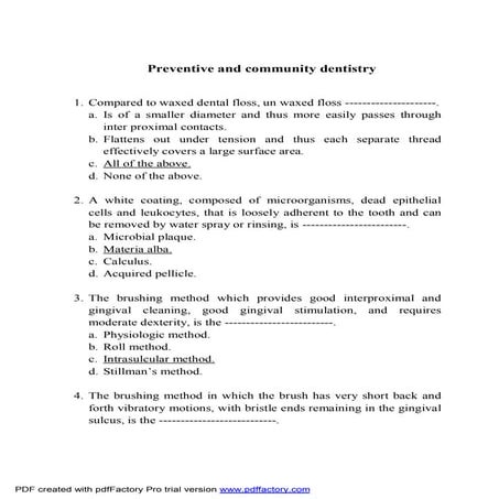 Preventive and community dentistry | PDF