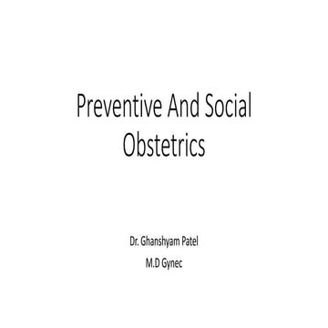 Preventive and social obstetrics | PPTX