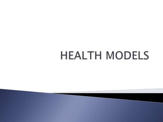 Models of health and illness | PPTX