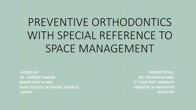 Lingual arch space maintainer | PPTX