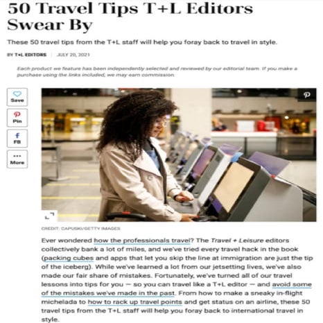 50 Travel Tips T+L Editors Swear By | PDF